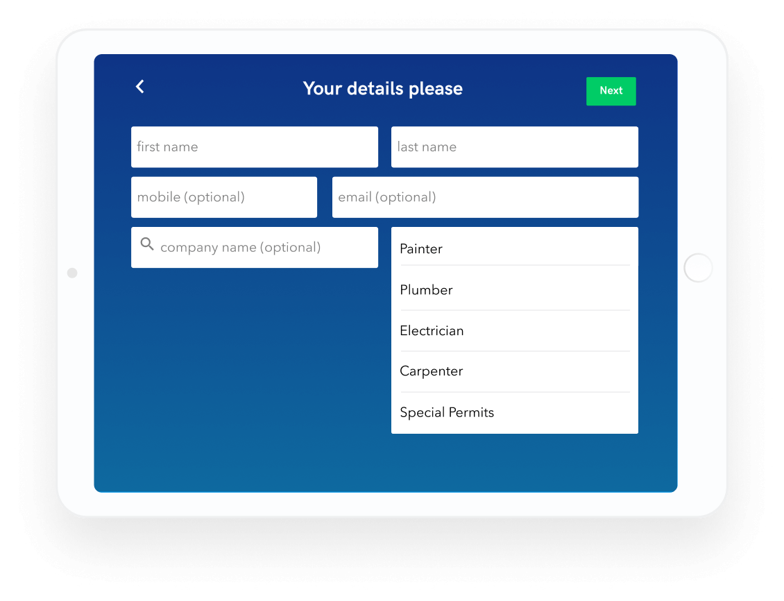 Sine’s Visitor Management Process - Visitor and Contractor Management