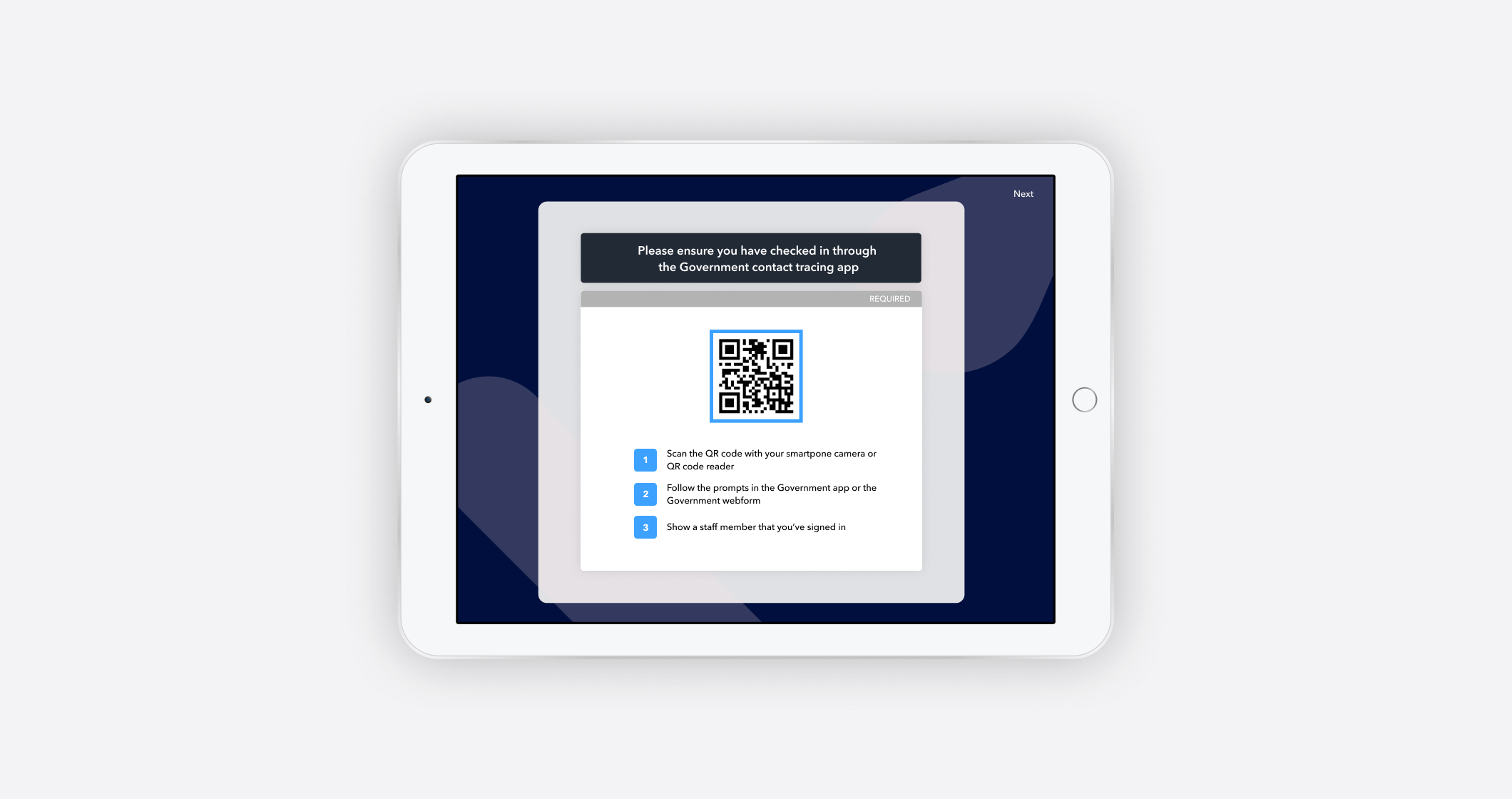 How to add Government QR codes to check in - Sine by Honeywell